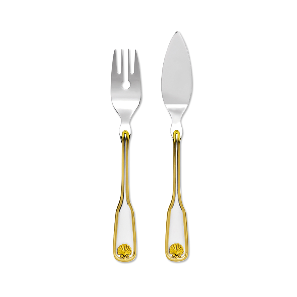 Venus Fishset Decor Gold Plated 12-Piece - Zepter USA